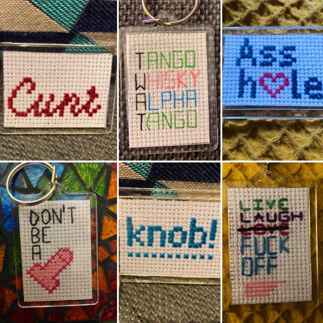 Handmade Swear Insult Keyring - Etsy