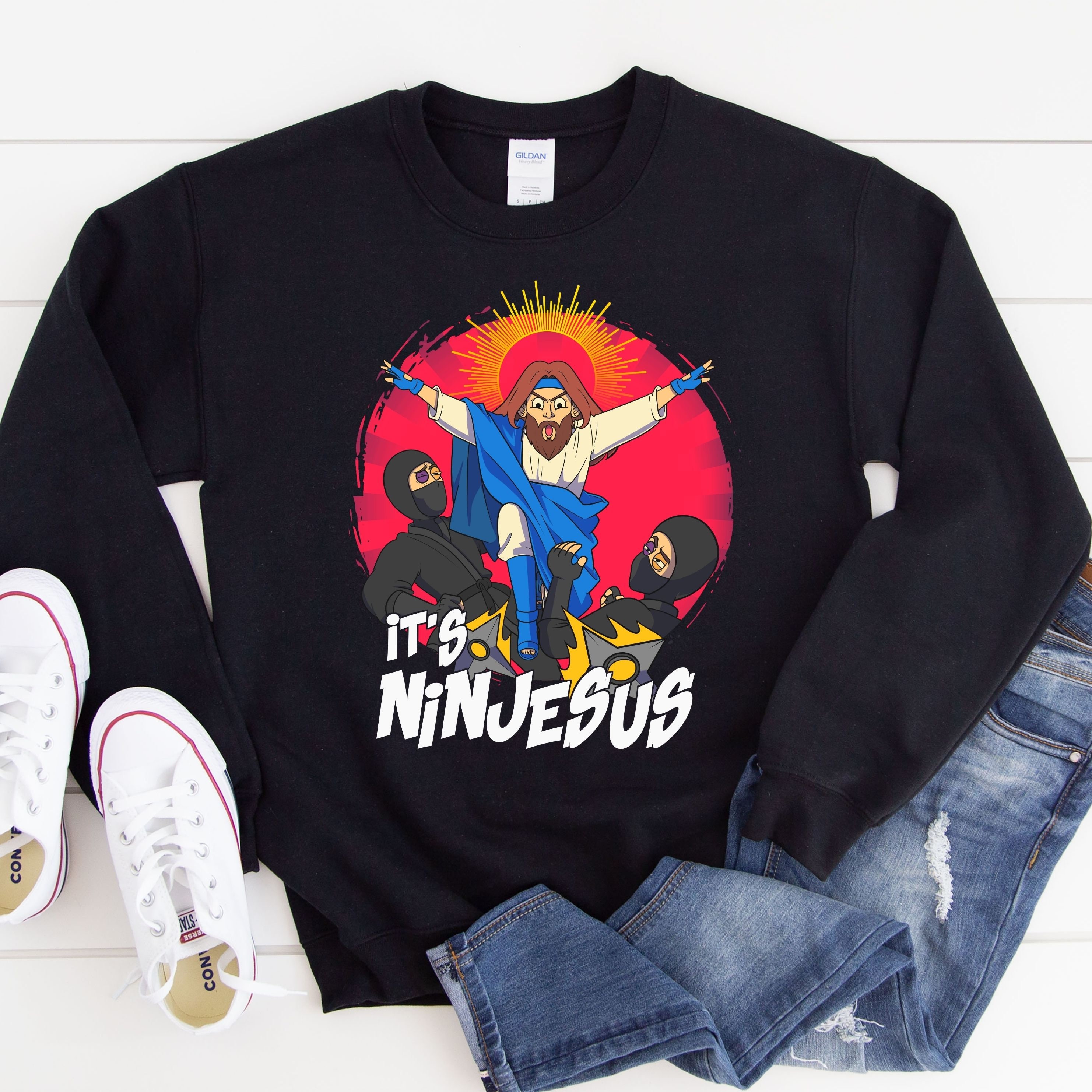 Ninjesus Jesus Ninja Shinobi Catholic God Christian Hero - Etsy