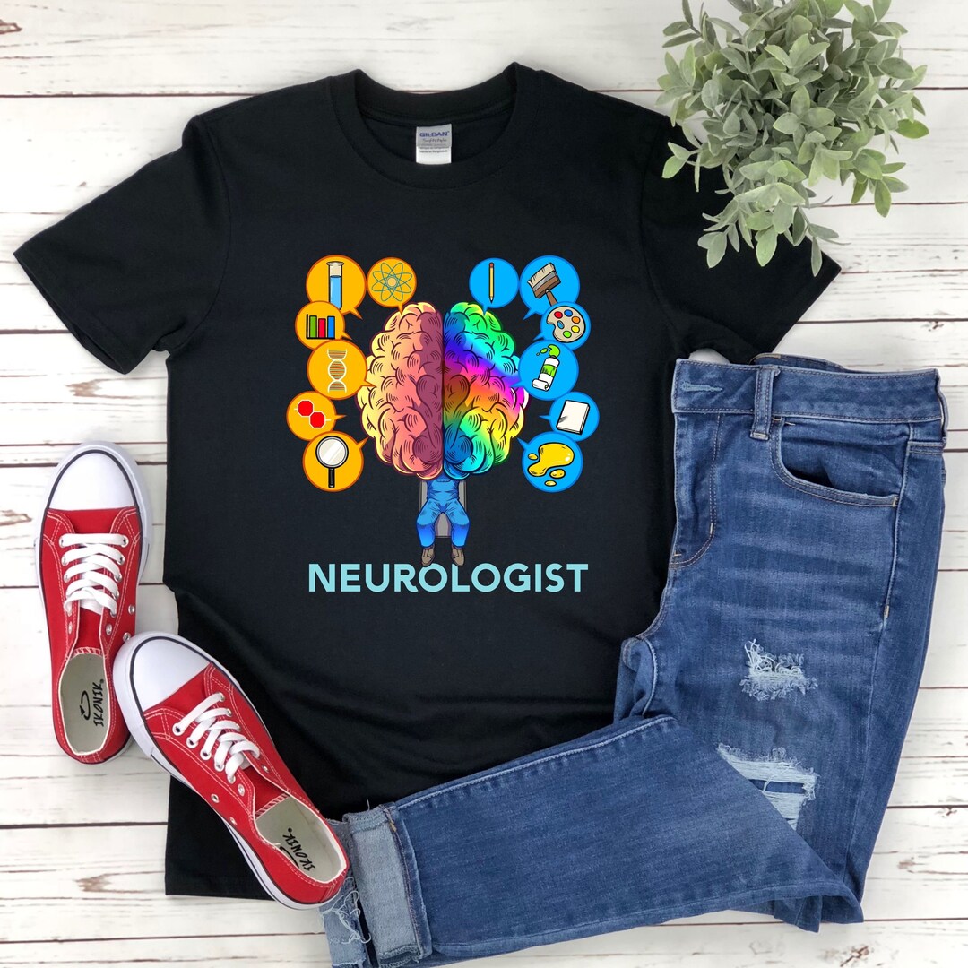 Colorful Brain Anatomy Left and Right Sides Art Science Neuroscience ...