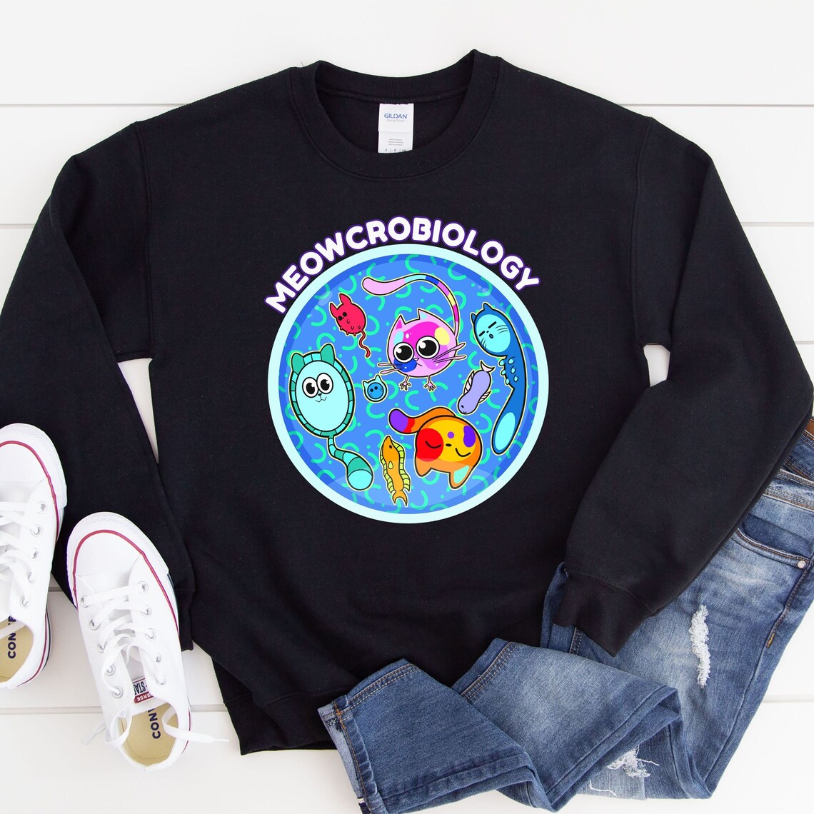 Microbiology Cat Science Bacteria Cells Meowcrobiology - Etsy