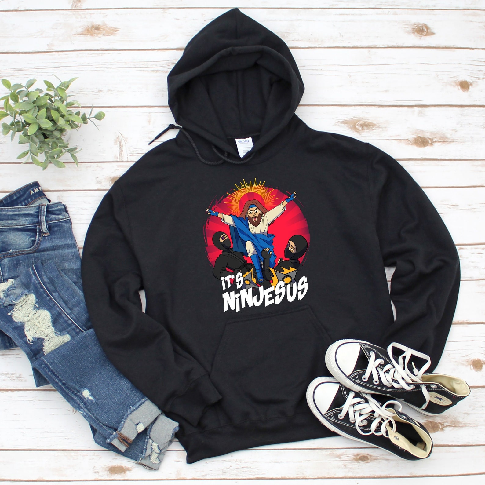 Ninjesus Jesus Ninja Shinobi Catholic God Christian Hero - Etsy