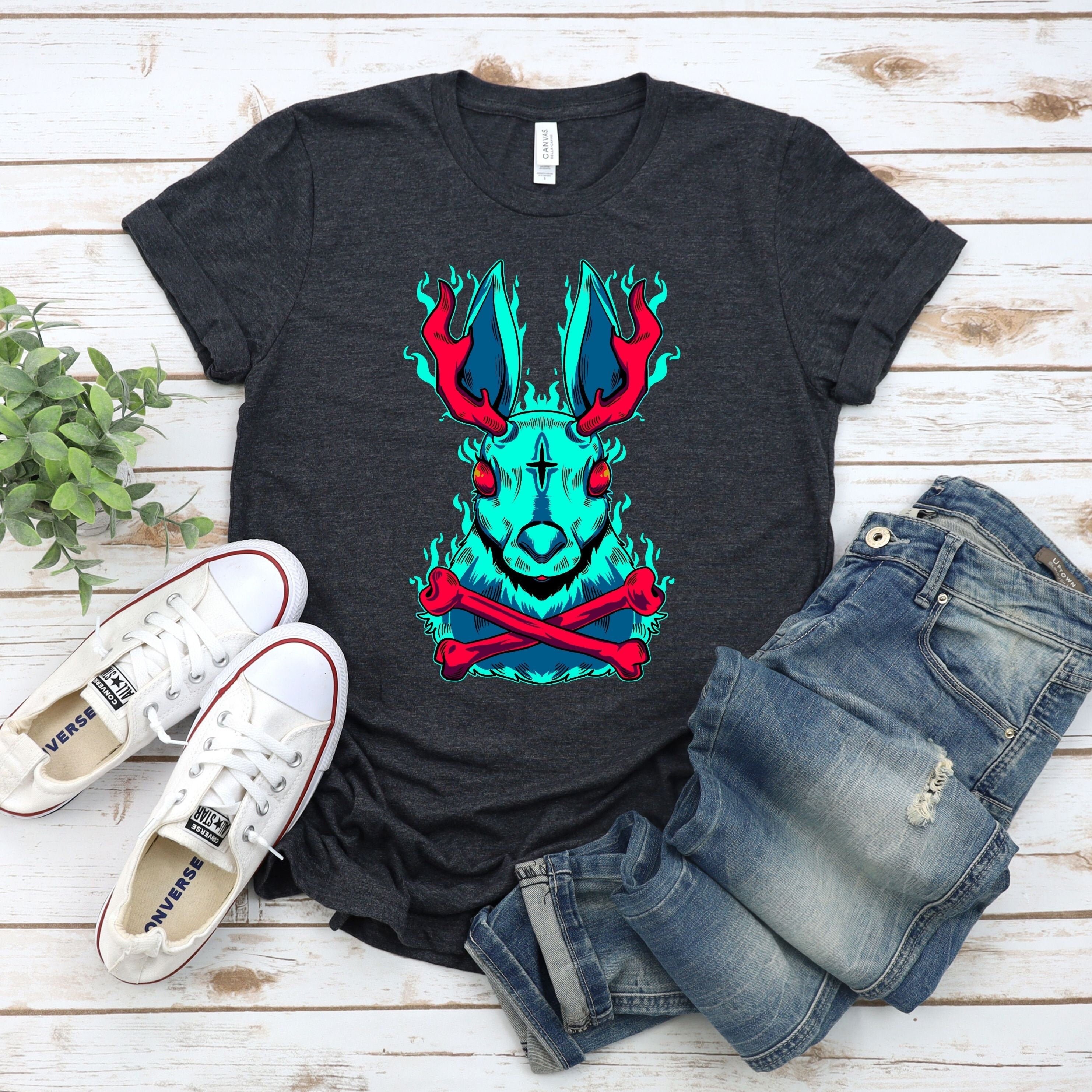 Death Metal Rabbit Scary Evil Gothic Punk Bunny Occult Goth | Etsy
