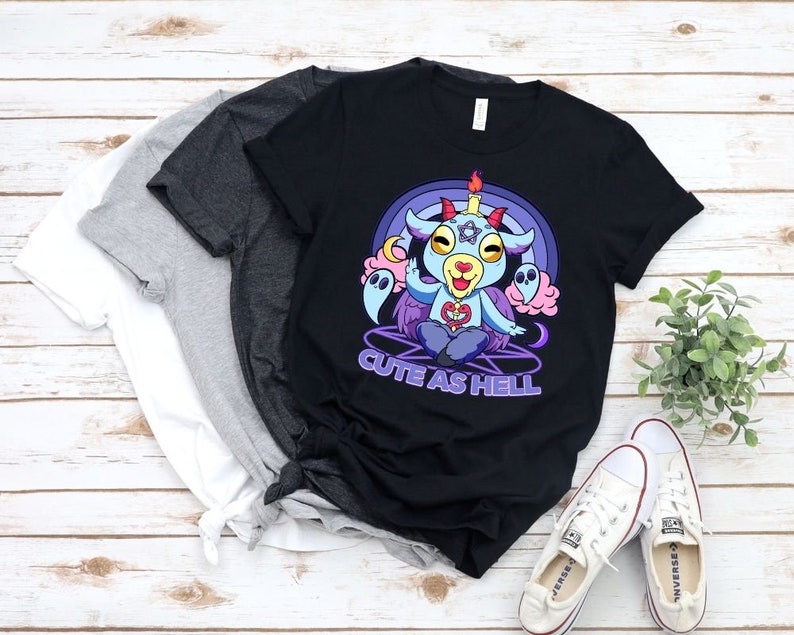 Pastel Goth Lucifer Satanic Goat Hail Satan Cute as Hell Devil Satanic ...