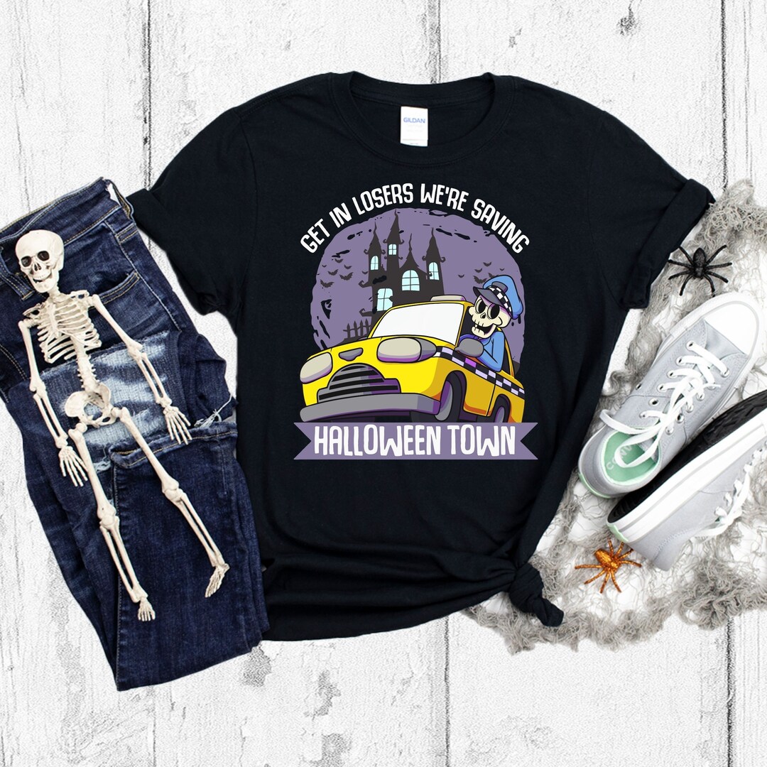 Skeleton Cabman Taxi Driver Creepy Cab Drive Get in Losers Halloween ...