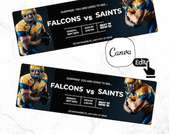 Editable Sports Ticket Template, DIY Basketball Ticket, Custom Sports ...