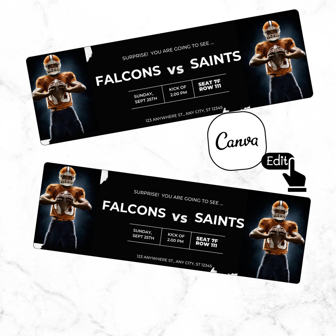 Editable Sports Ticket Template, DIY Basketball Ticket, Custom Sports ...