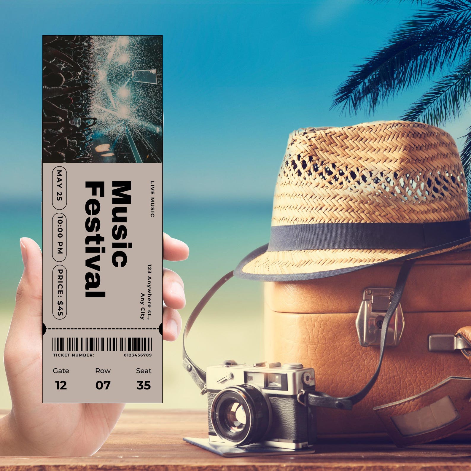 Editable Concert Ticket Template,diy Concert Ticket, Custom Concert ...