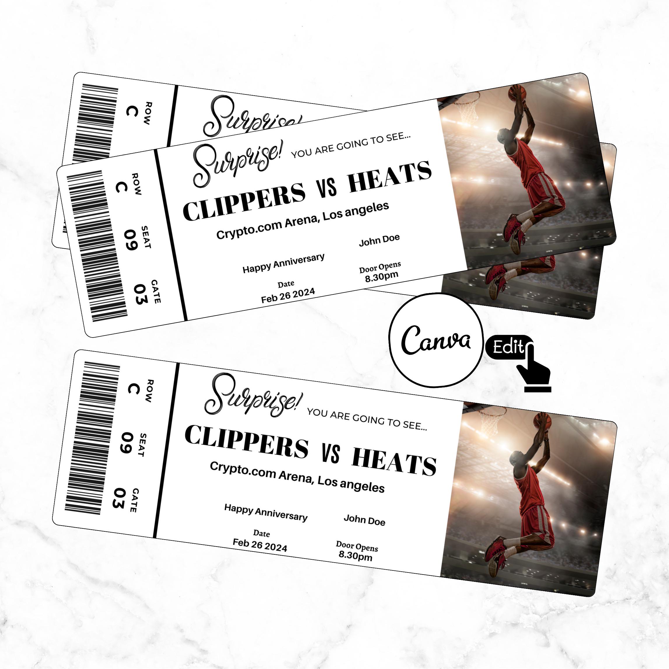 Editable Sports Ticket Template, DIY Basketball Ticket, Custom Sports ...