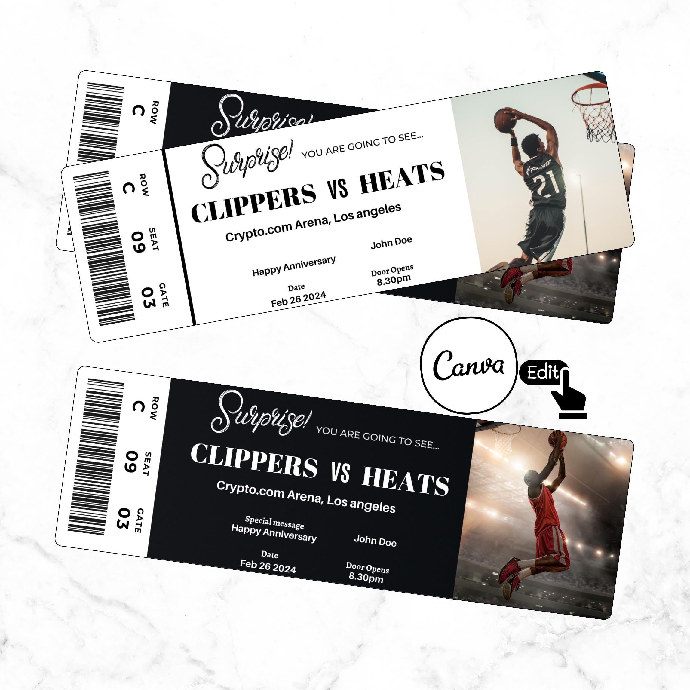 Editable Sports Ticket Template, DIY Basketball Ticket, Custom Sports ...