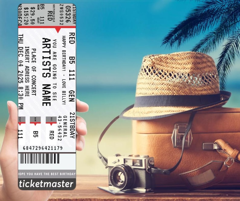 Editable Concert Ticket Template,diy Concert Ticket, Custom Concert ...