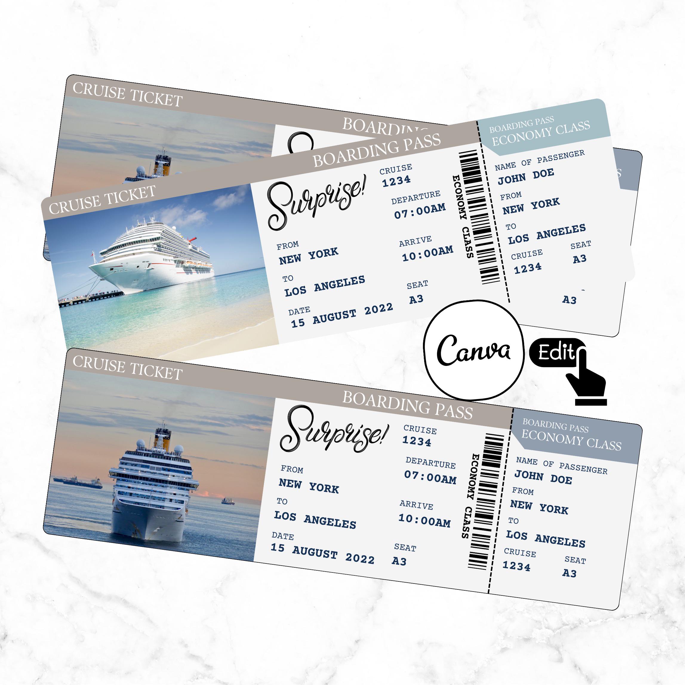 Editable Travel Ticket Template, DIY Airplane Ticket, Custom Airline ...