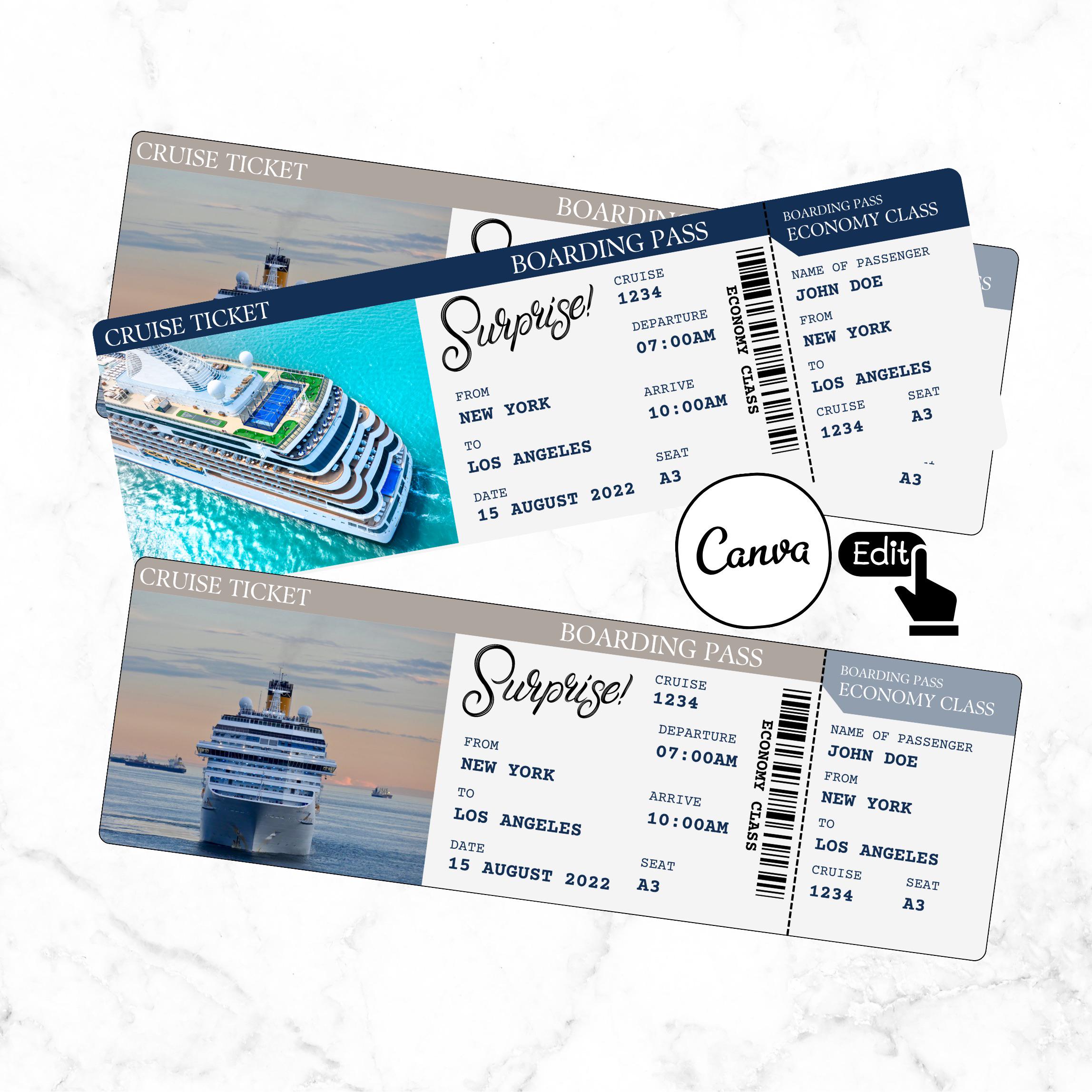 Editable Travel Ticket Template, DIY Airplane Ticket, Custom Airline ...