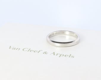 Preowned Van Cleef Arpels Band. Genuine Vca Pt950 Platinum Signature ...