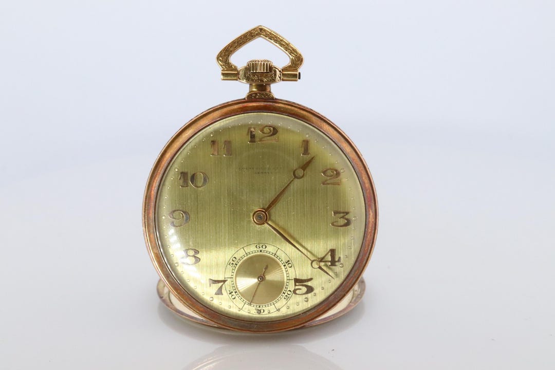 18k Golay Fils & Stahl Pocket Watch. Antique 750 Yg Golay Ornate 43mm ...