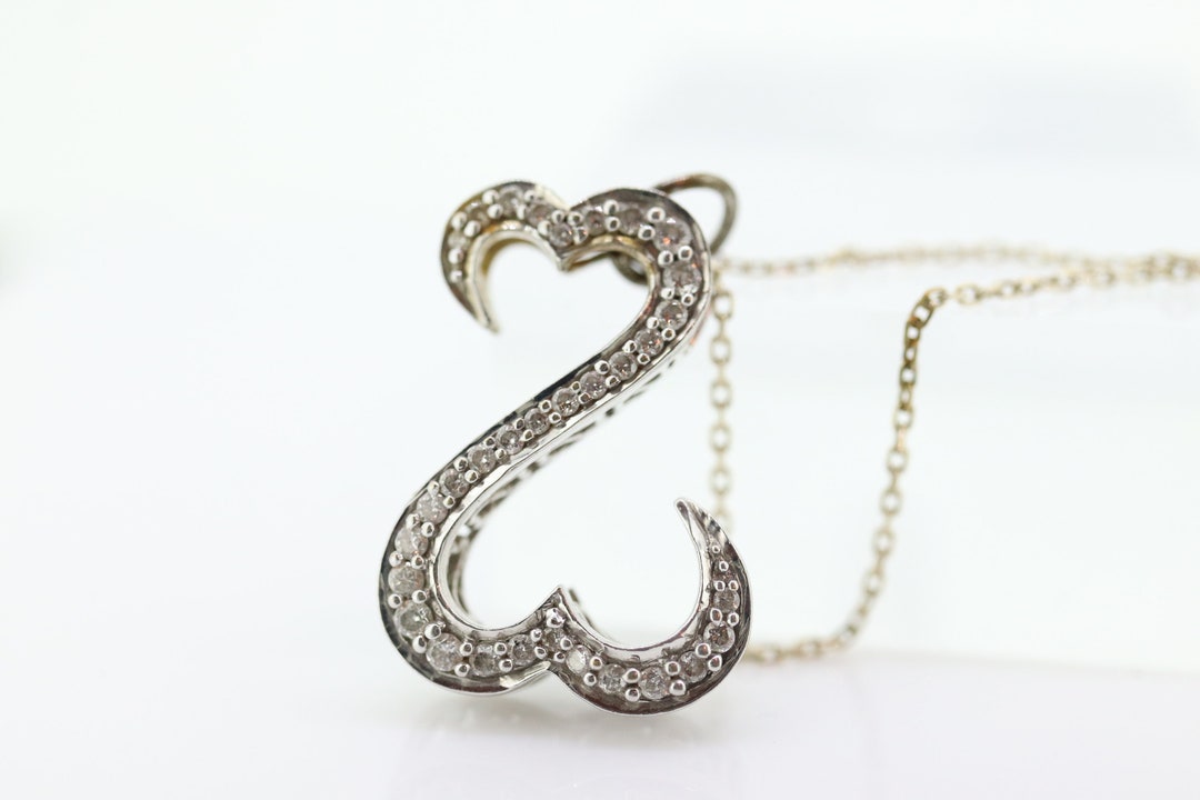 14k Jane Seymour Open Heart Diamond Pendant and Necklace. 14k LARGE ...