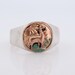 18k Heavy Signet Ring. Aztec Mayan or Inca With Llama Alpaca Scenery ...