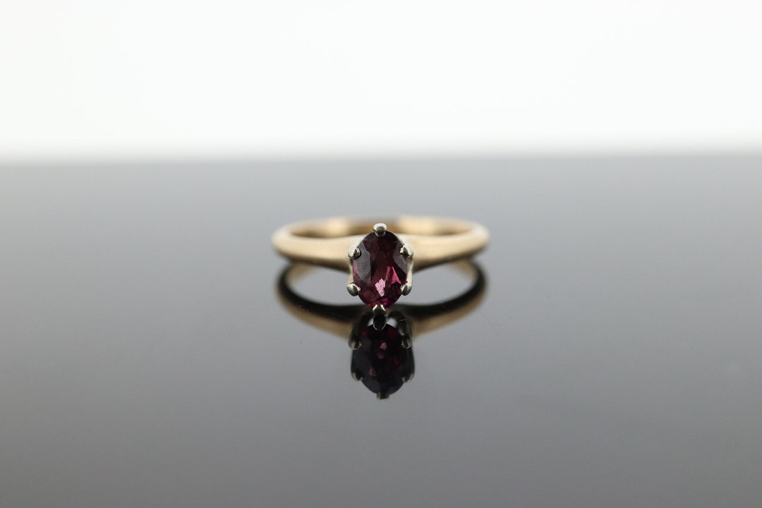 10k Art Deco Prong Set Set TOURMALINE. Antique 10k Gold White, Wile and ...