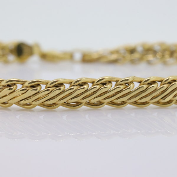 14k Gold Railroad Bracelet - Etsy