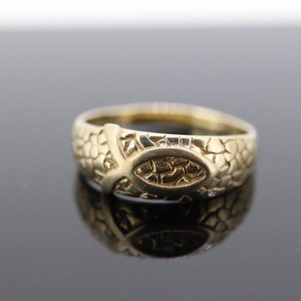 Ichthus Fish Ring - Etsy