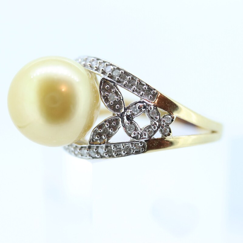 14k Pearl Ring - Etsy
