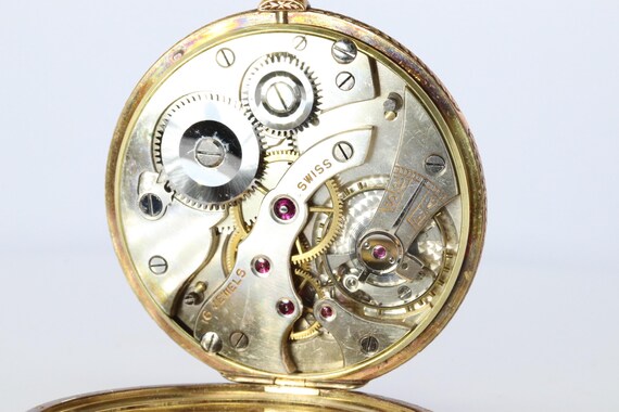 18k Golay Fils & Stahl Pocket Watch. Antique 750 Yg G… - Gem