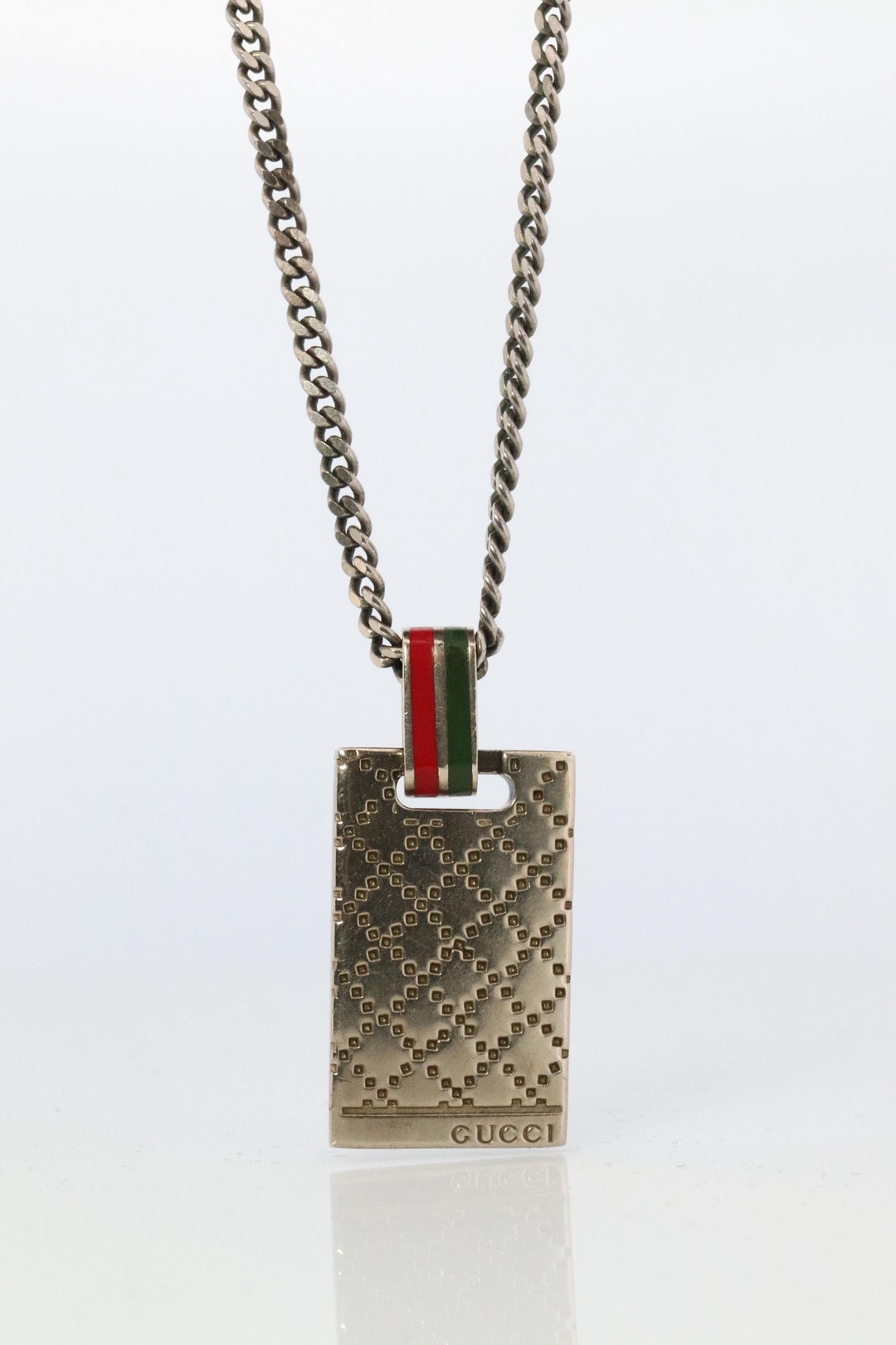 Vintage Gucci Necklace. Diamantissima Gucci Logo Sterling Silver ...