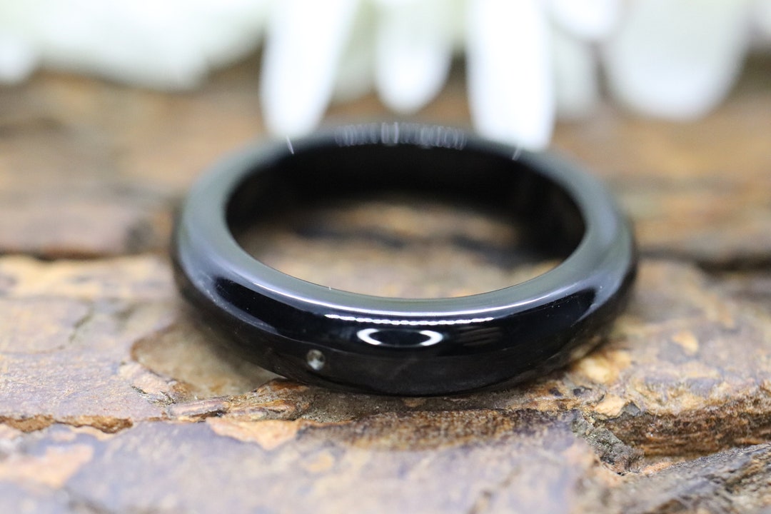 Carved Onyx Ring. Solid Onyx Band Sz 10.75 St13/41 - Etsy