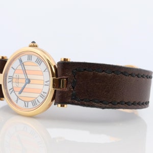 Genuine Cartier Watch. Must De Cartier Vendome Round Argent Vermeil ...