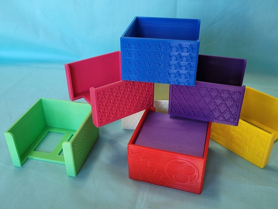 Patterned Sticky Note Holder Desk Decoration - Etsy
