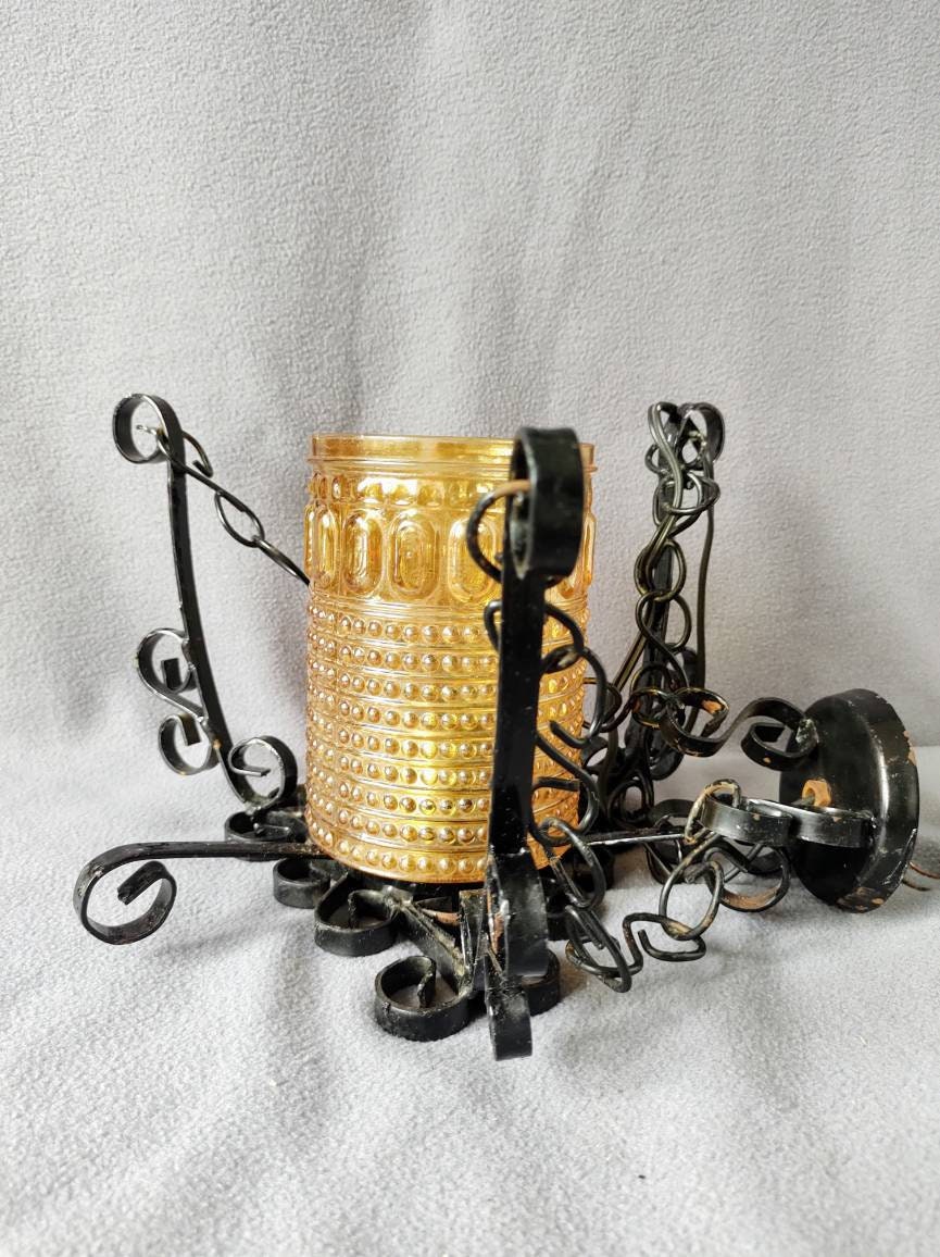 Wrought Iron Lamp Ceiling Lamp Vintage Lantern Lamp Garden - Etsy