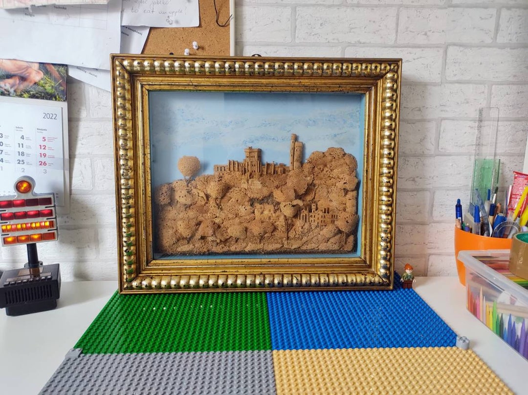 Large Antique Cork Diorama With View of a Castle 19th Century, Germany ...