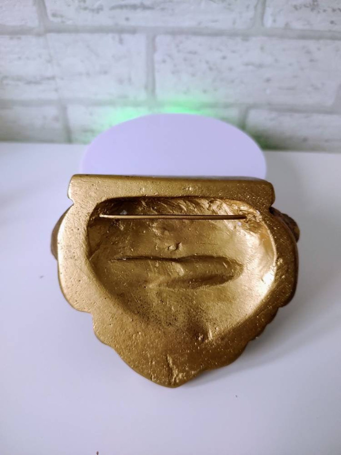 Vintage Gypsum Wall Shelf With Two Angels, Gilded, Patinated, Putto ...