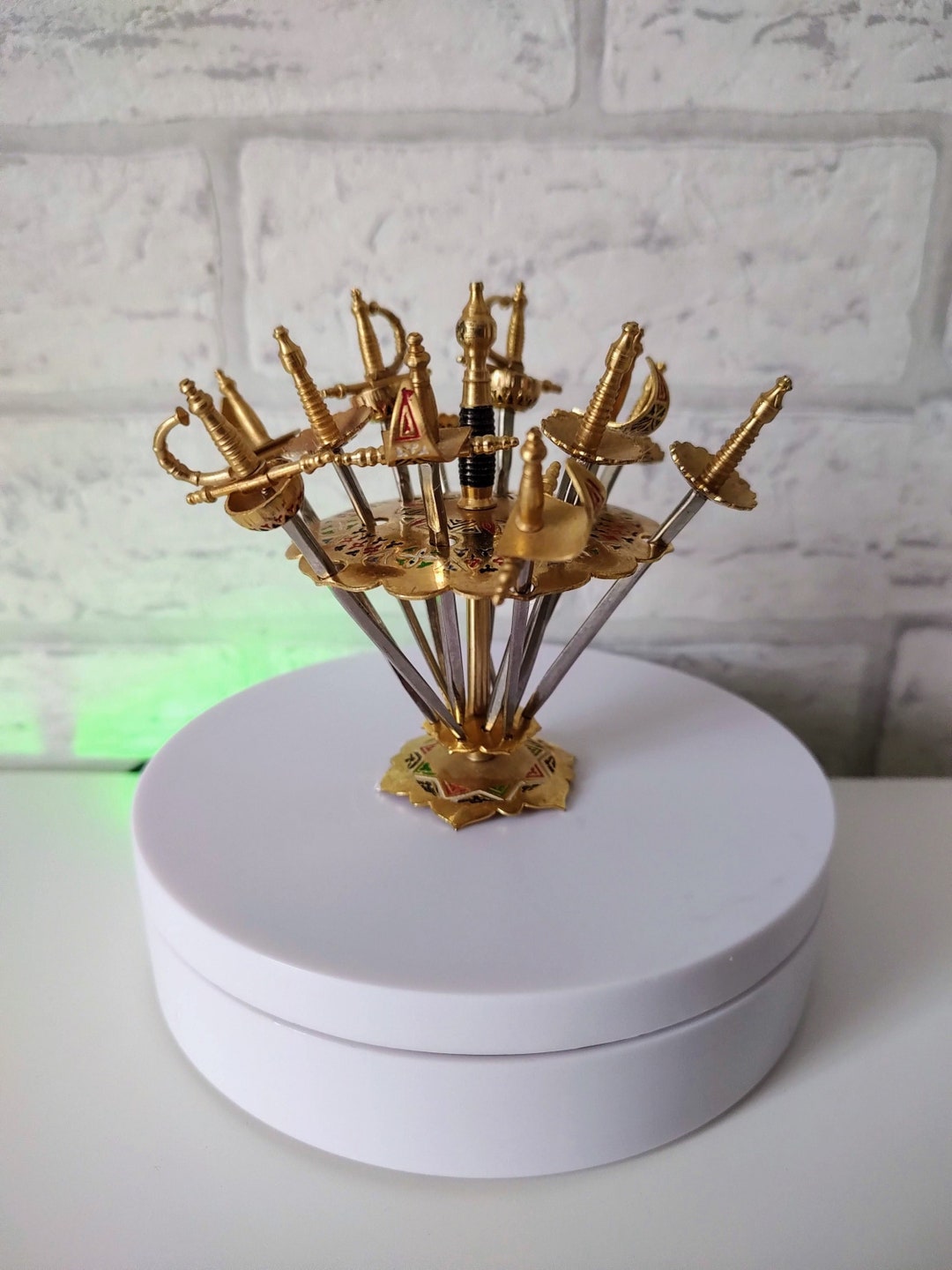 Vintage Brass Sword-shaped Fork Stand Set of 12 - Etsy