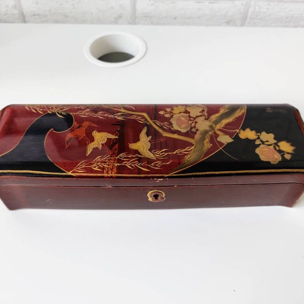Vintage Japanese Wooden Box - Etsy