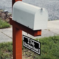 Modern Metal Mailbox Sign – Personalized Address Plaque - Etsy