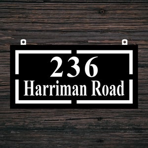 Modern Metal Mailbox Sign – Personalized Address Plaque - Etsy