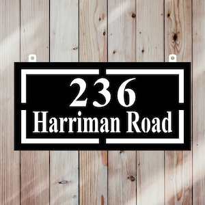 Modern Metal Mailbox Sign – Personalized Address Plaque - Etsy