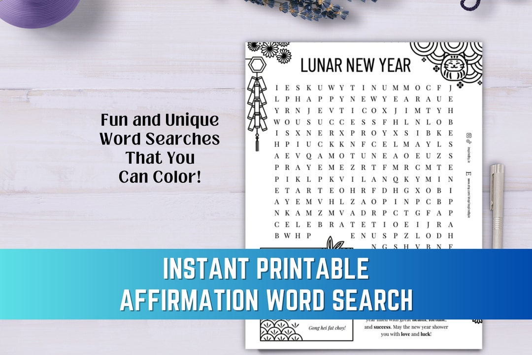 Lunar New Year Word Search | Printable Activities | Kids Activities ...
