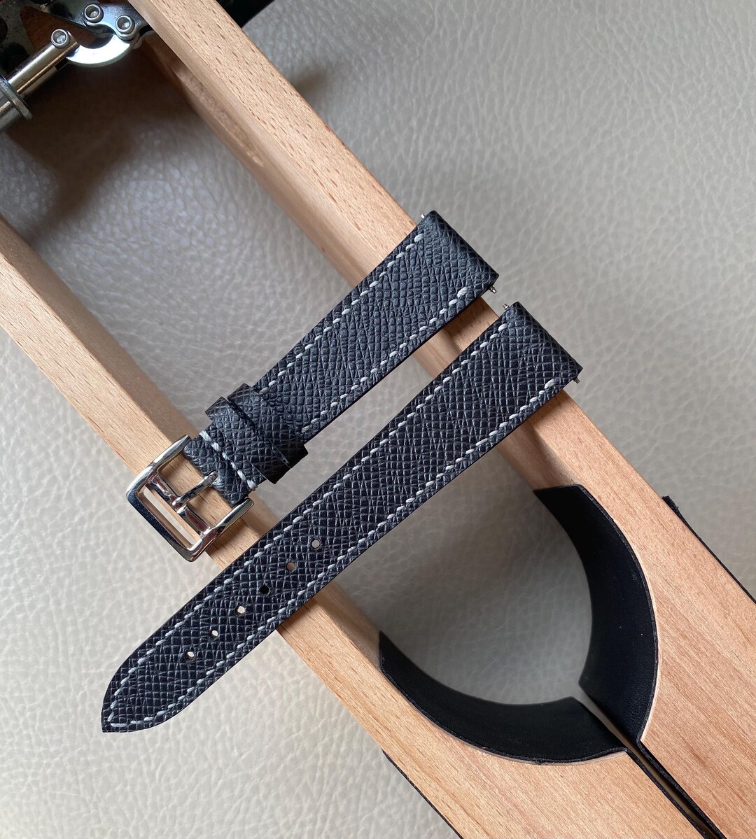 Handmade Taiga LV Leather Watch Strap - Italian Leather - Handmade in ...