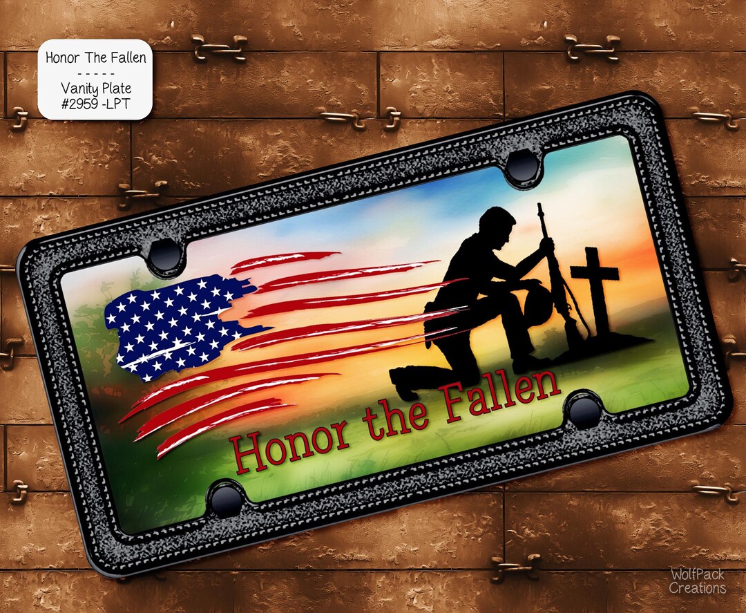 Honor the Fallen License Plate - Etsy