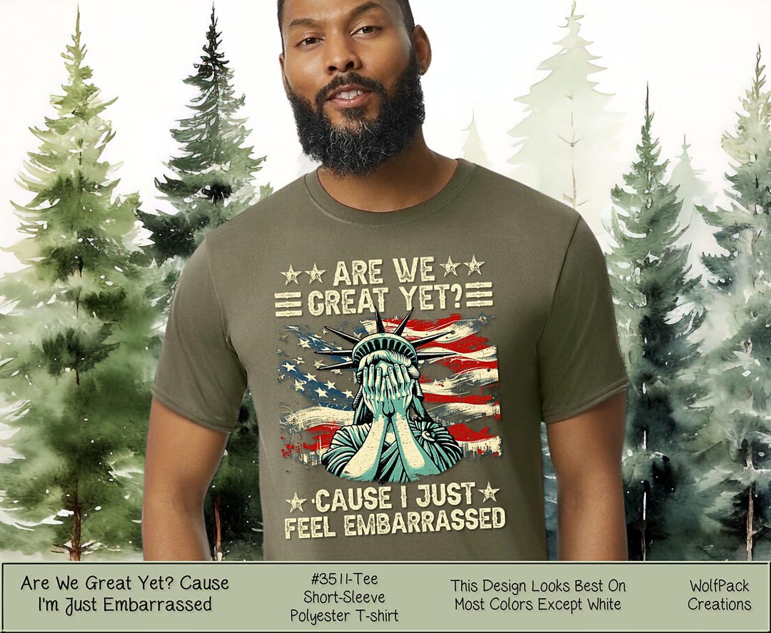 Embarrassed Statue of Liberty Tee, Patriotic Graphic Print - Etsy
