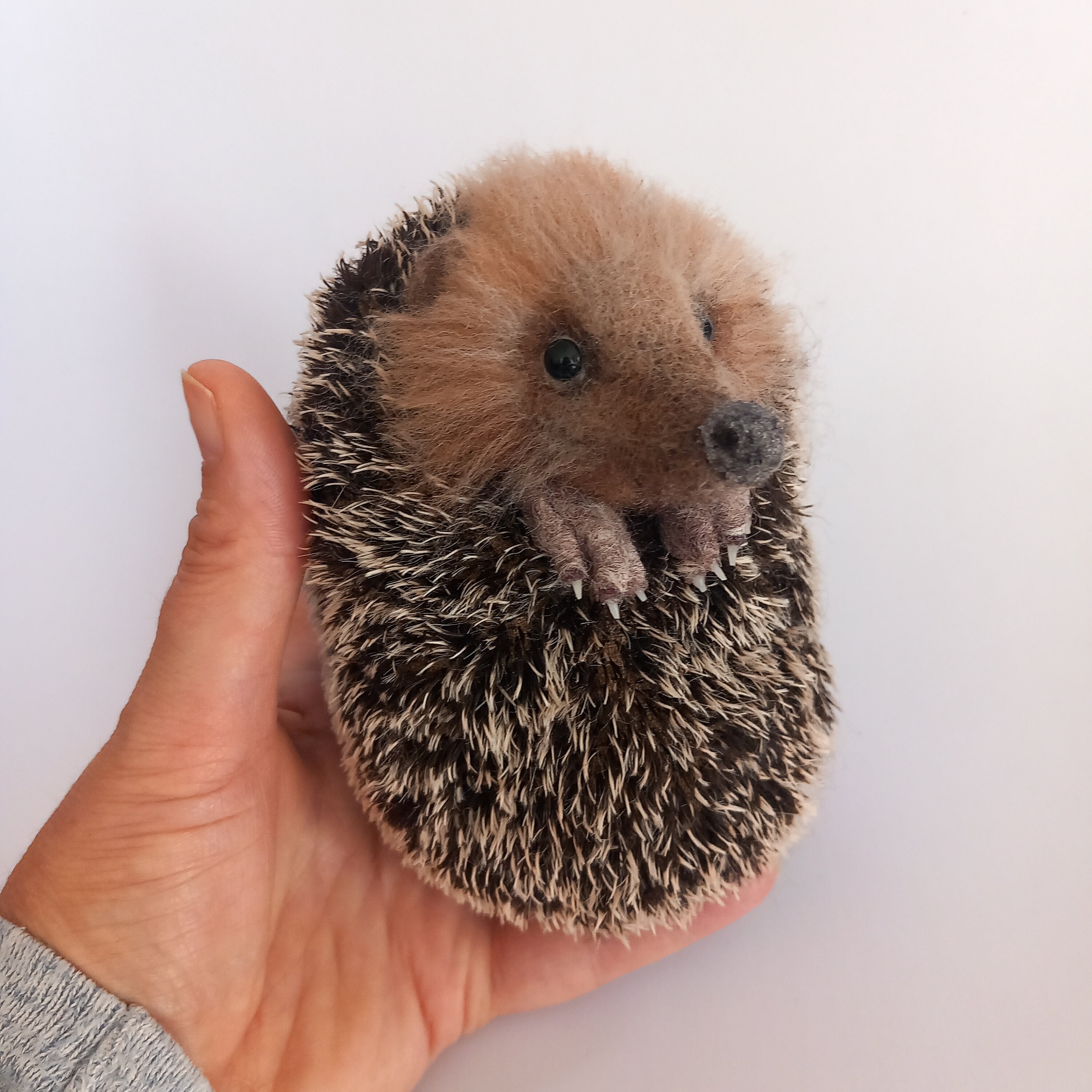 Realistic Hedgehog Art Sculpture, Hedgehog Gift, Wildlife Art, Cute ...