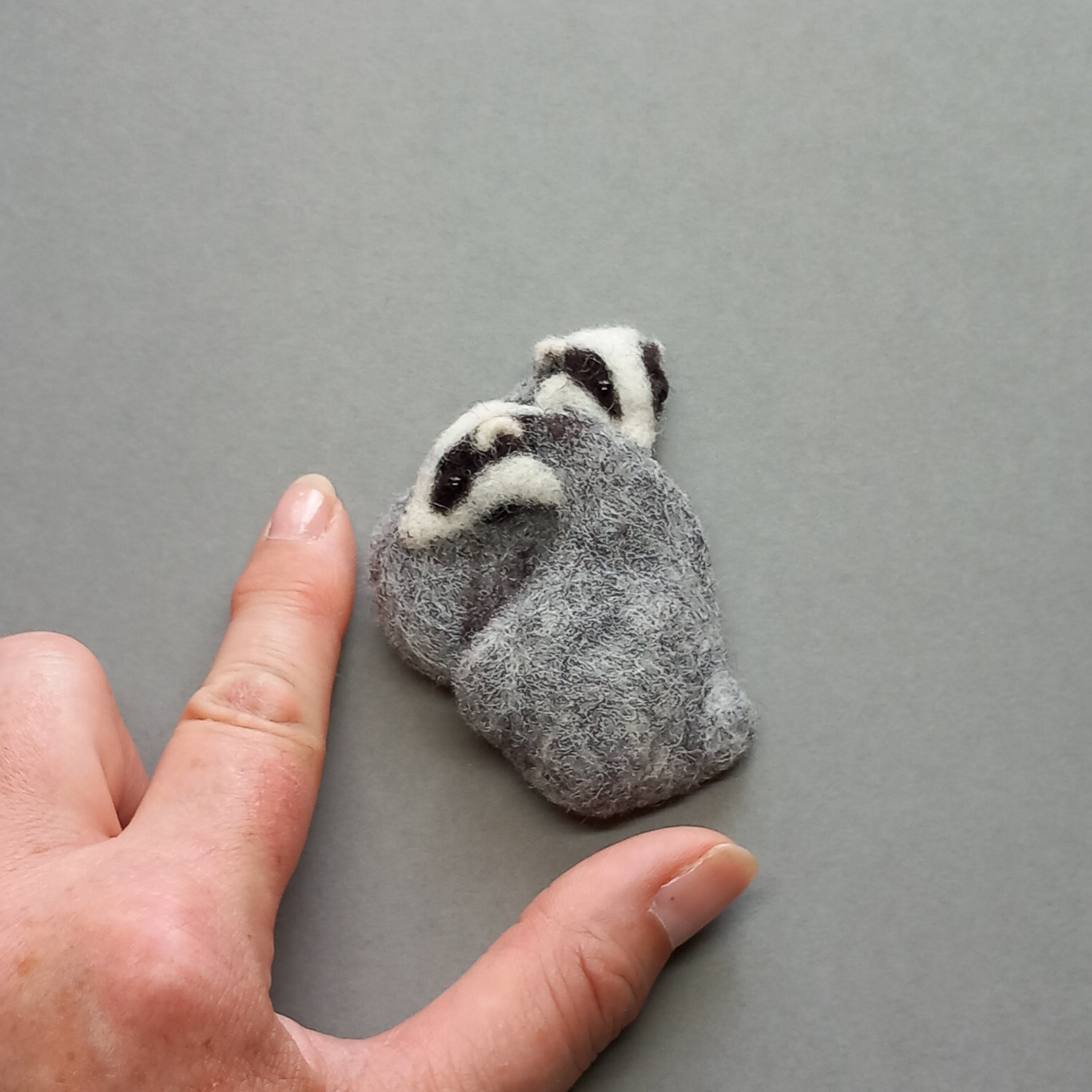 Badger, Badger Art, Pair of Badgers, Badger Couple, Wildlife Brooch ...