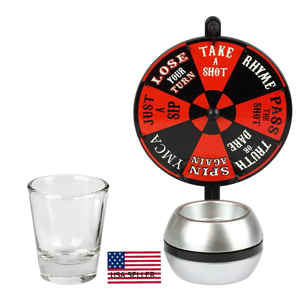 Spin the Shot Drinking Game, Fun Party Wheel With Shot Glass, Perfect ...