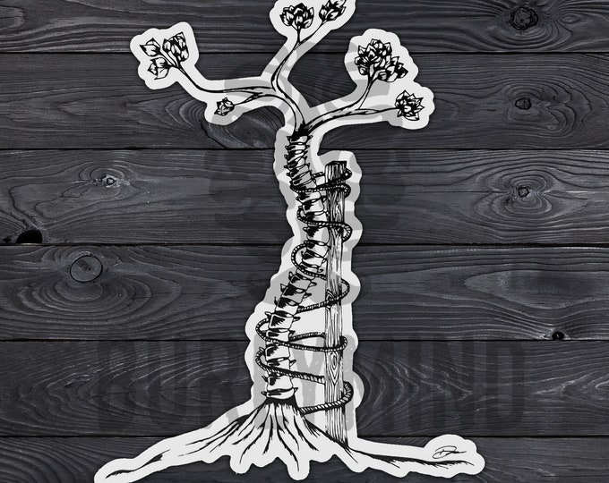 Scoliosis Tree, Spine Curved Pen and Ink Print, Bent Not Broken ...