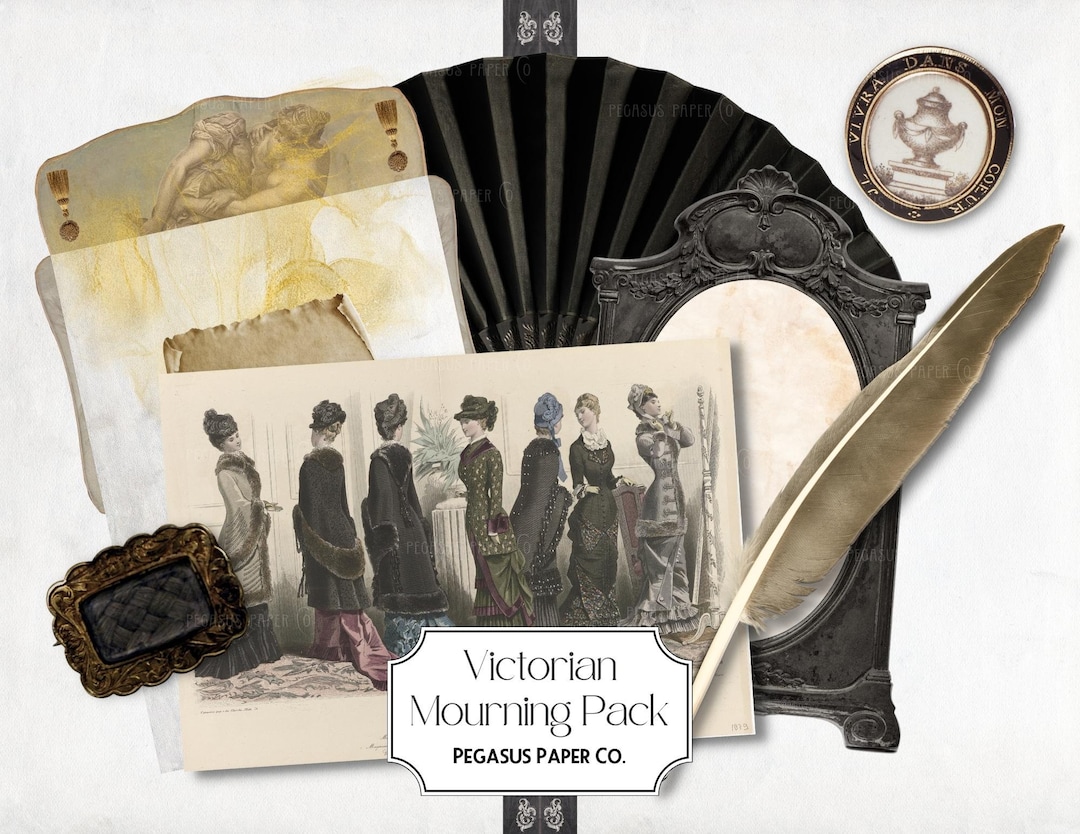 VICTORIAN MOURNING Junk Journal Pack - Digital Download Grief Journal ...