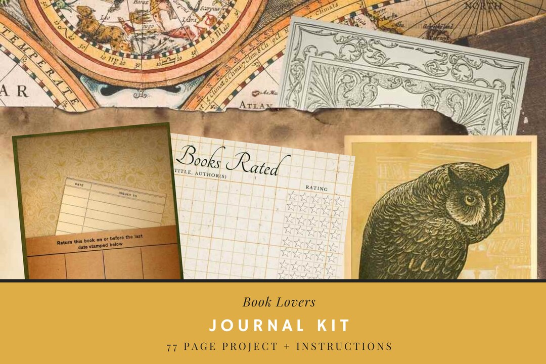 Book Lover's Junk Journal Kit: Victorian Ephemera (digital Download) - Etsy