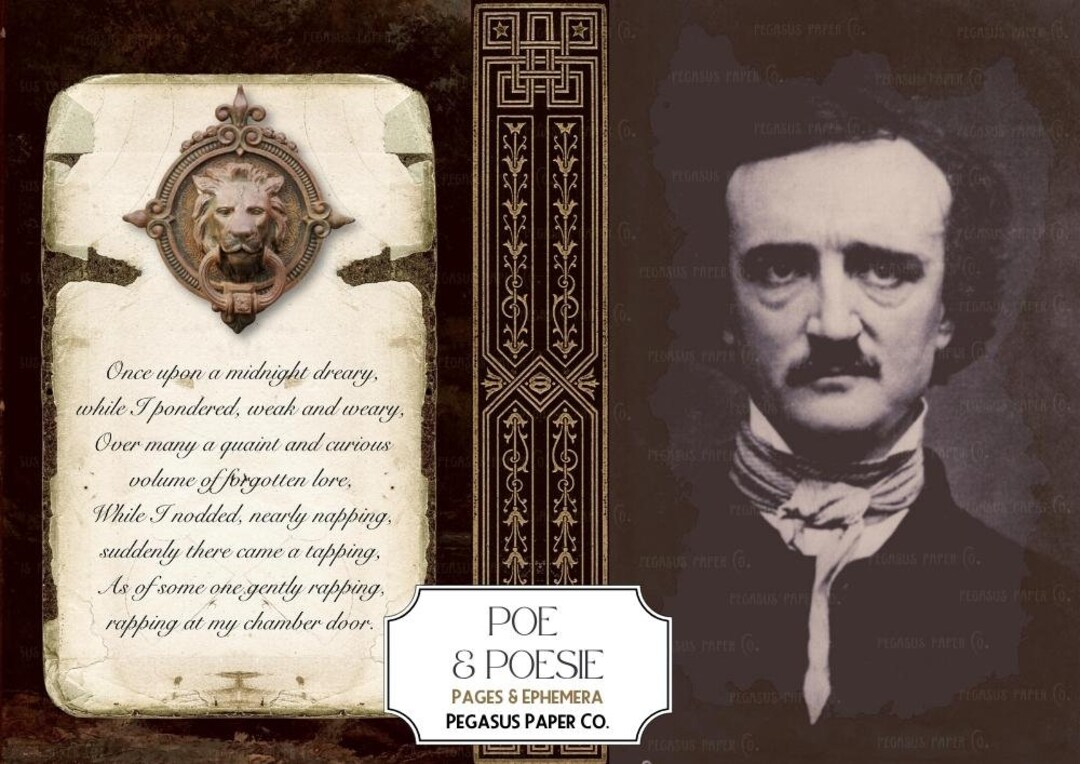 Gothic Poe Junk Journal Pages: Victorian Ephemera (digital Download) - Etsy