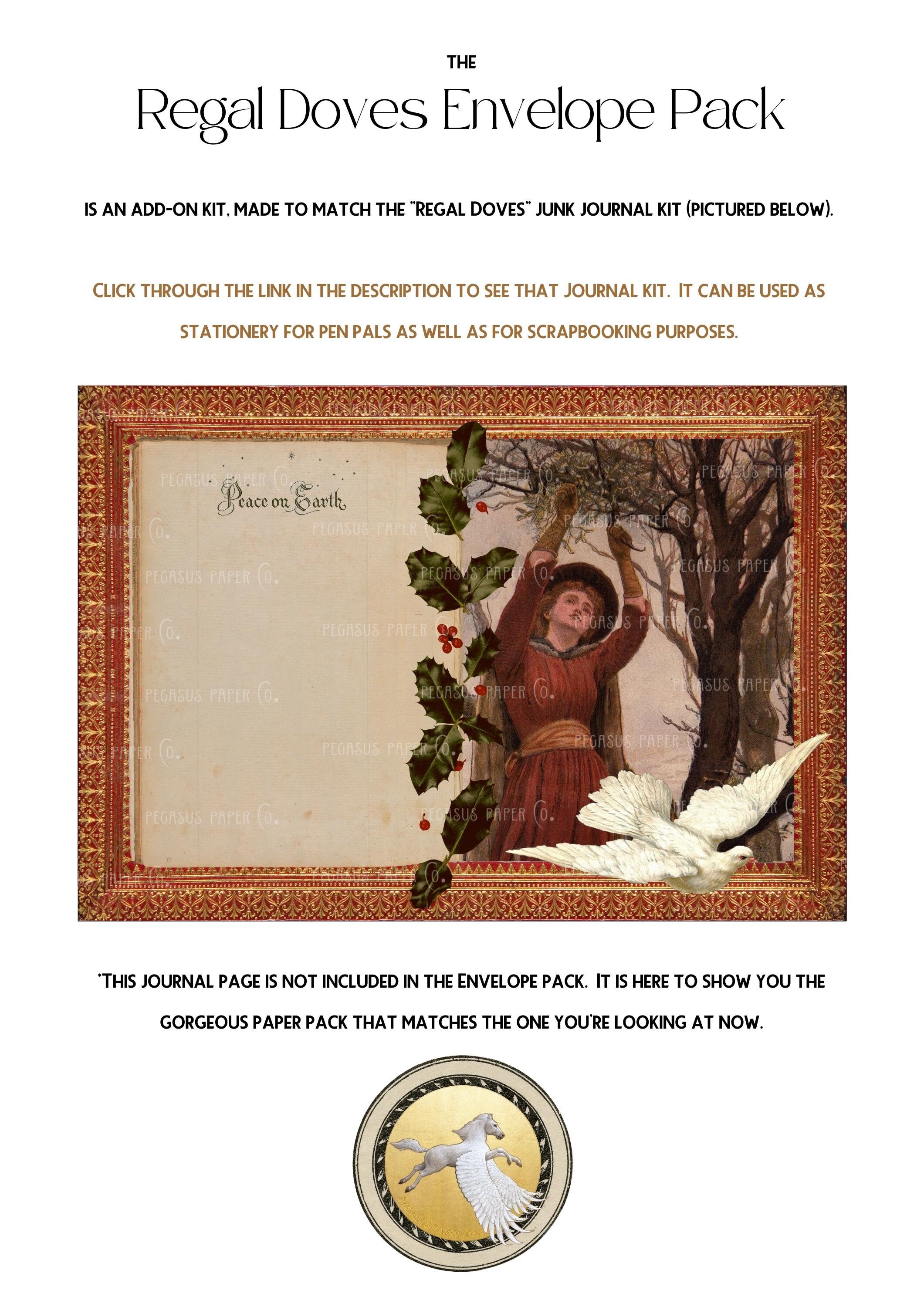 REGAL DOVES Envelope Pack Christmas Card Set Chanukah Gift - Etsy