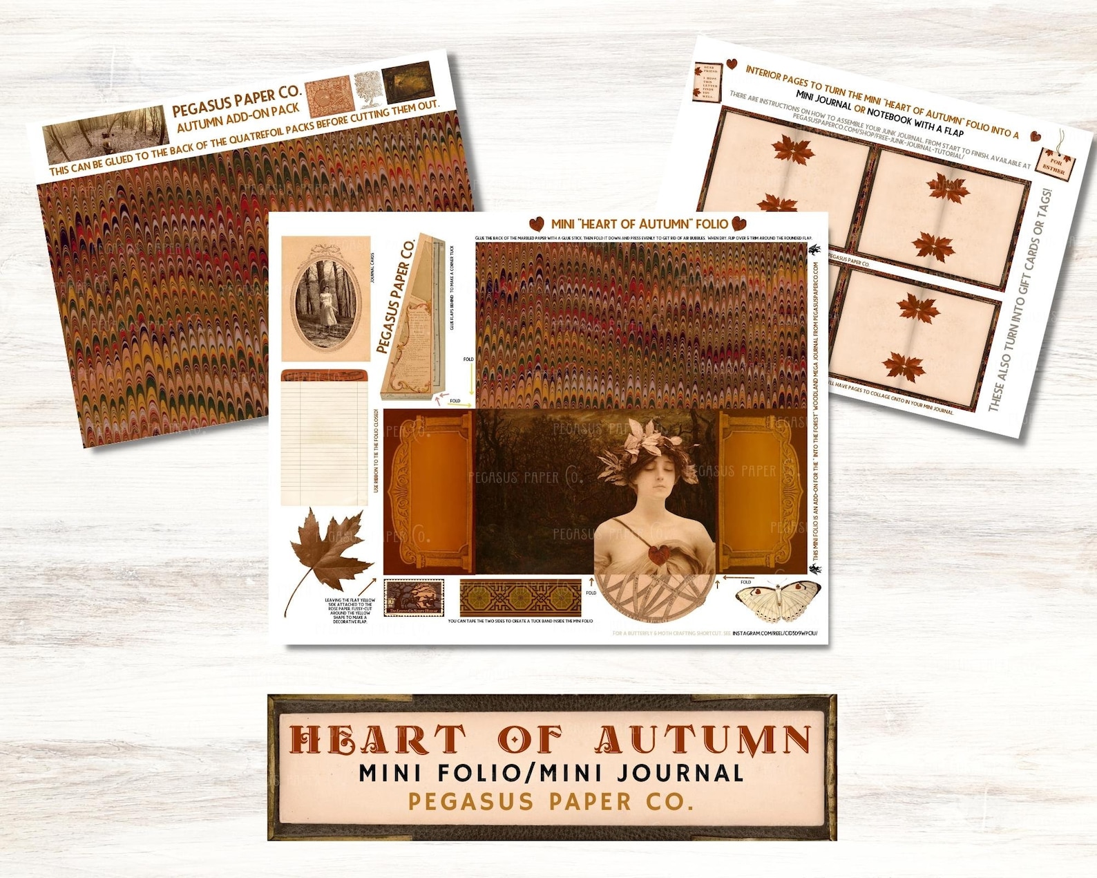 HEART OF AUTUMN Junk Journal Kit Fall Junk Journal Printable - Etsy